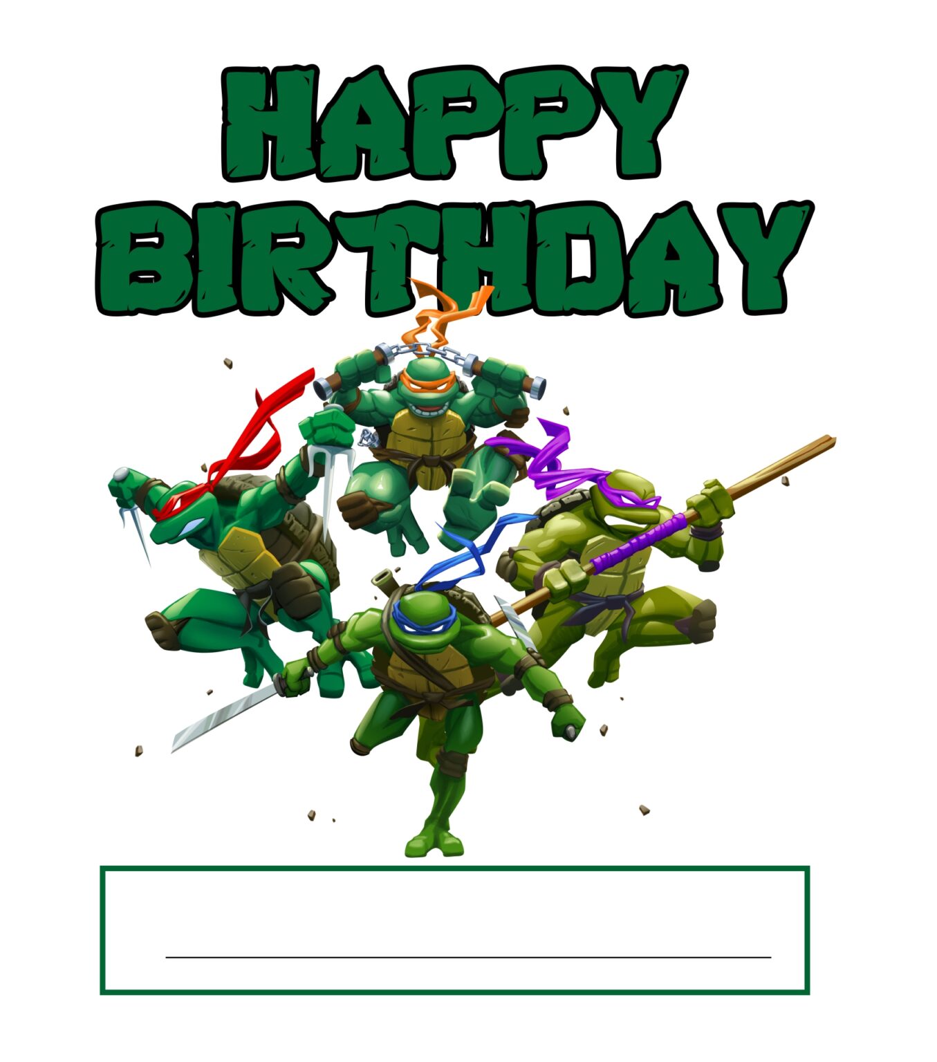 Printable TMNT Birthday Cards Birthday - Printable JD