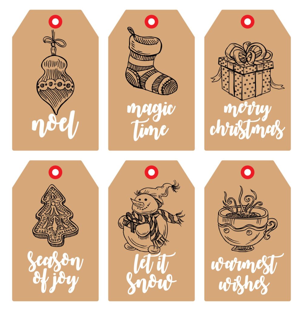 Printable Blank Christmas Gift Tag Sticker - Printable JD
