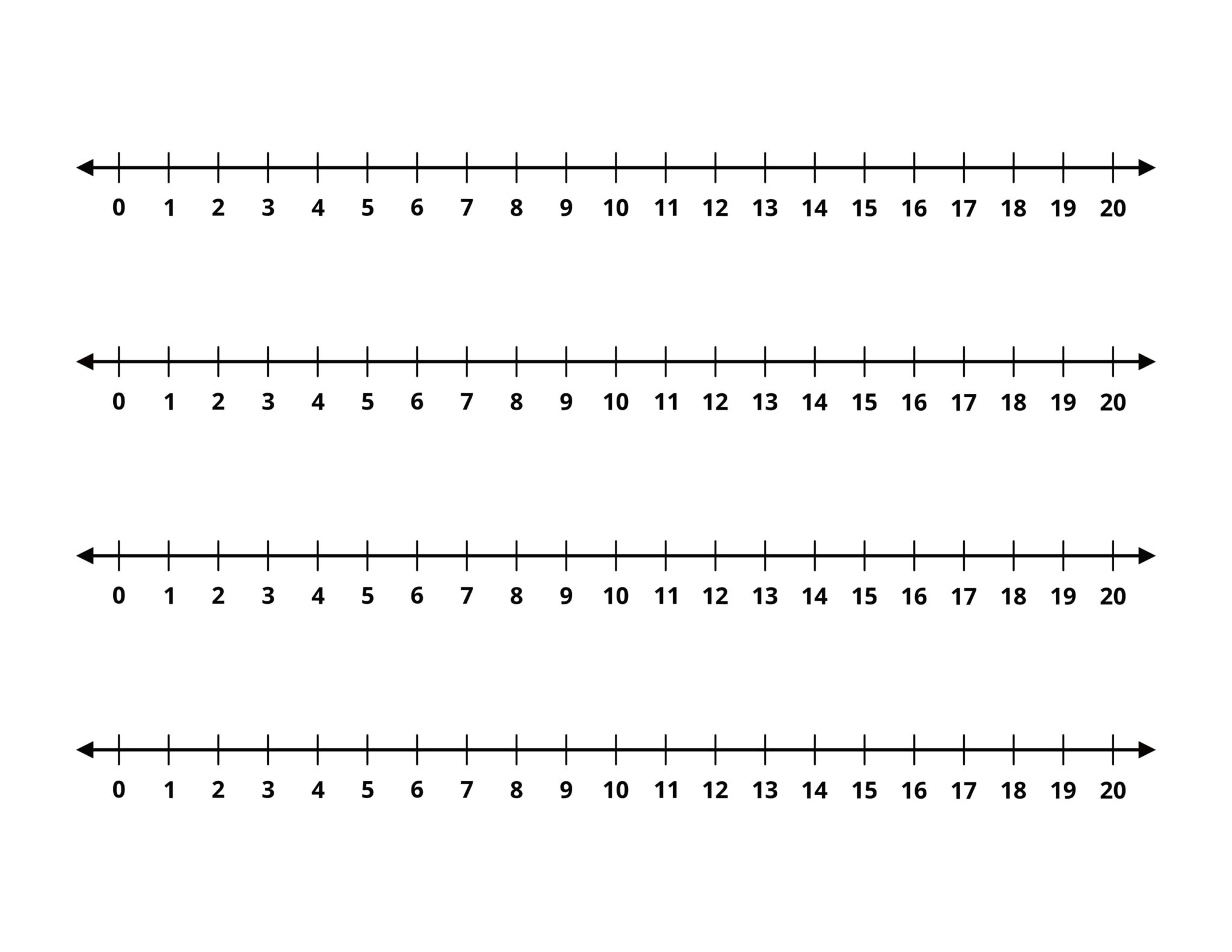 Printable Kindergarten Number Line 0 20 - Printable JD