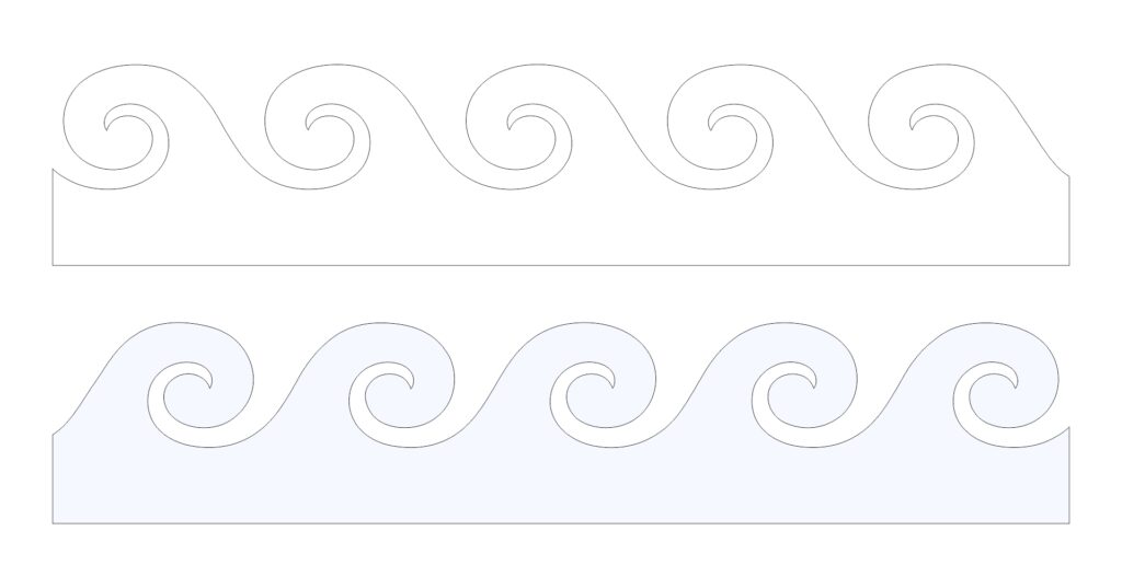 Printable Wave Stencil - Printable JD