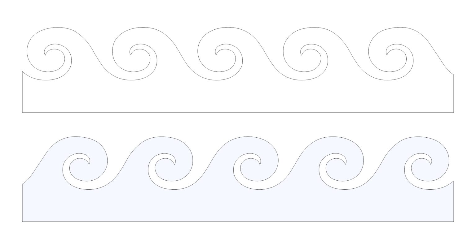 Printable Wave Stencil - Printable JD