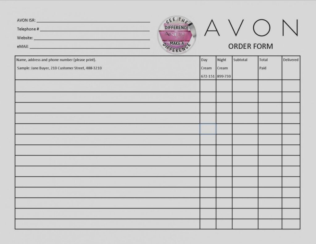 Free Printable Avon - Printable JD