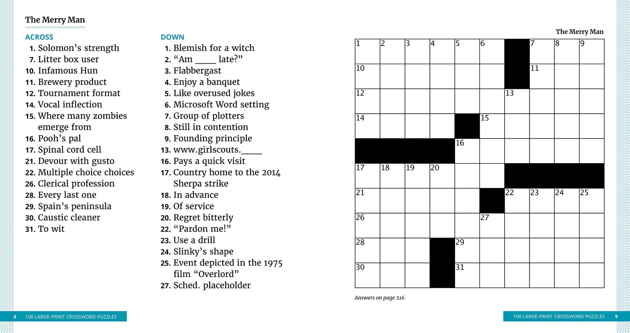 Free Large Printable Crossword Puzzles - Printable JD
