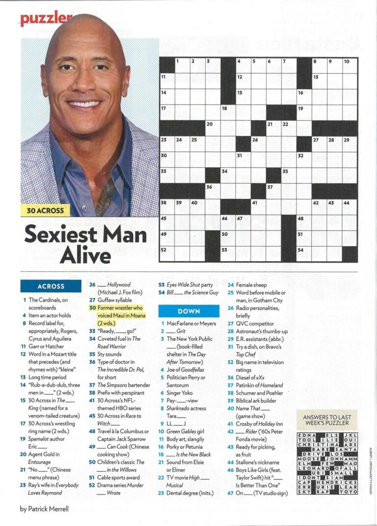 People Magazine Printable Crossword Puzzles - Printable JD