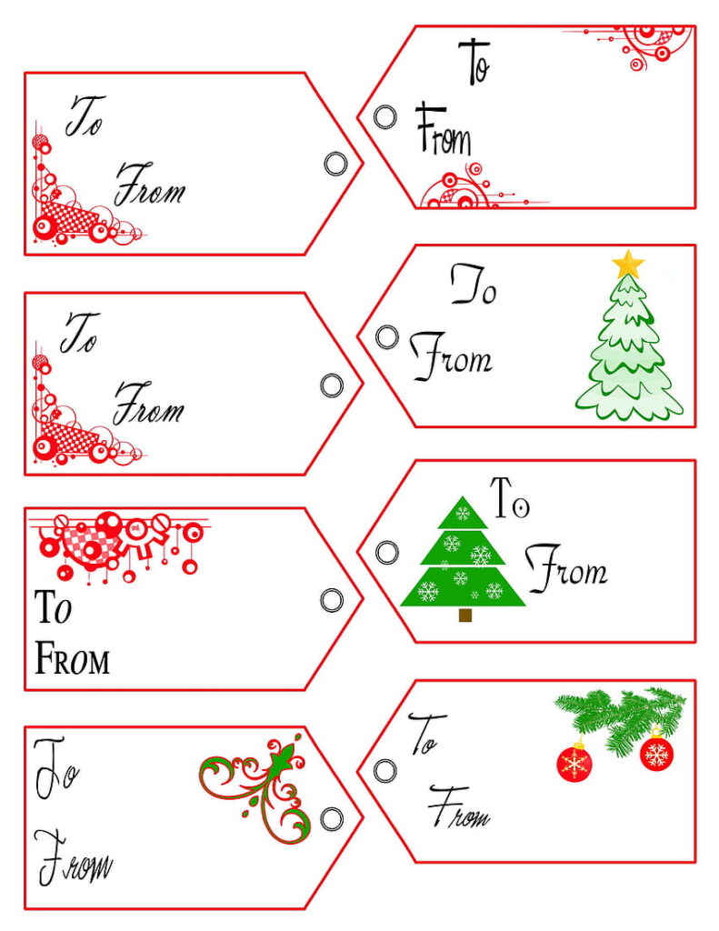 Printable Christmas Label Borders - Printable JD