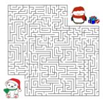 Printable Christmas Tree Maze Hard - Printable JD