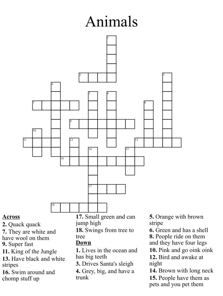 Printable Crossword Puzzles Free Medium Hard - Printable JD