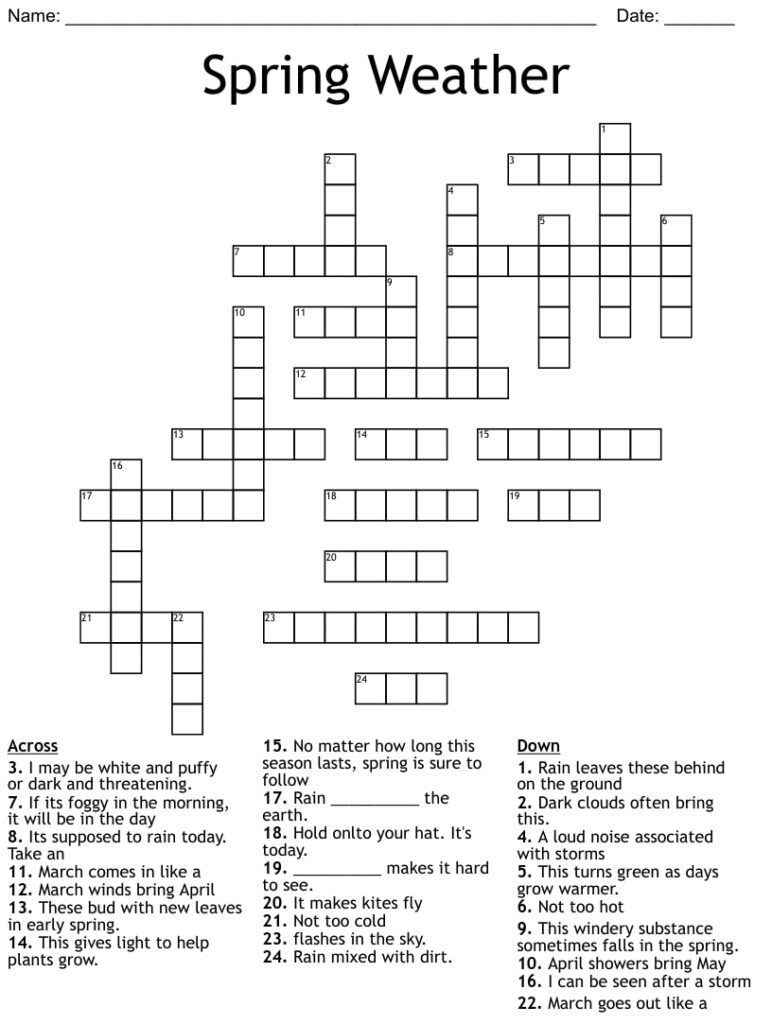 Printable Crosswords With Answers - Printable JD