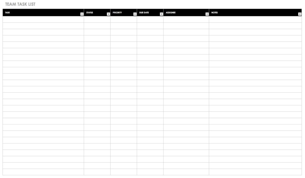 Printable Editable Blank Checklists - Printable JD