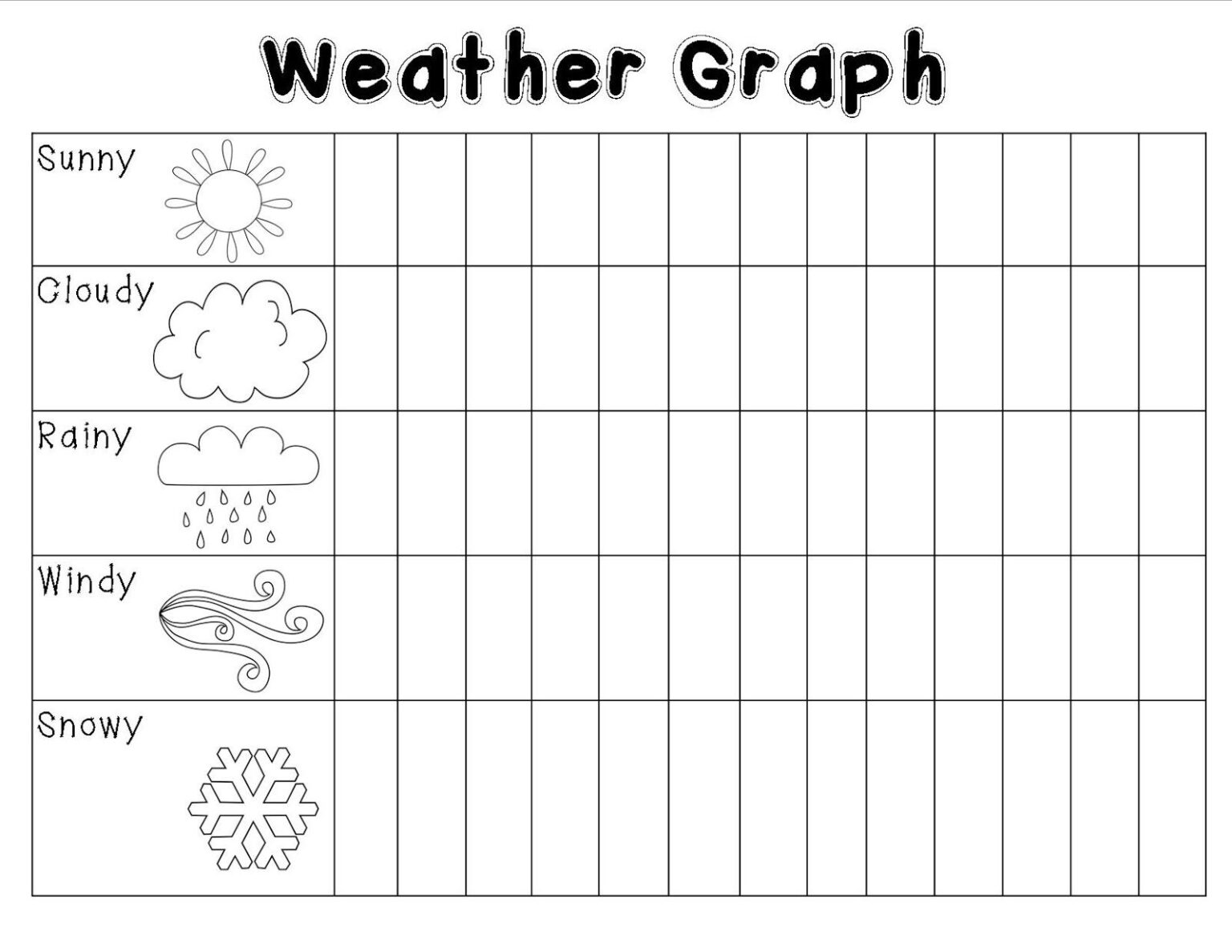Printable Kindergarten Weather Graph - Printable JD