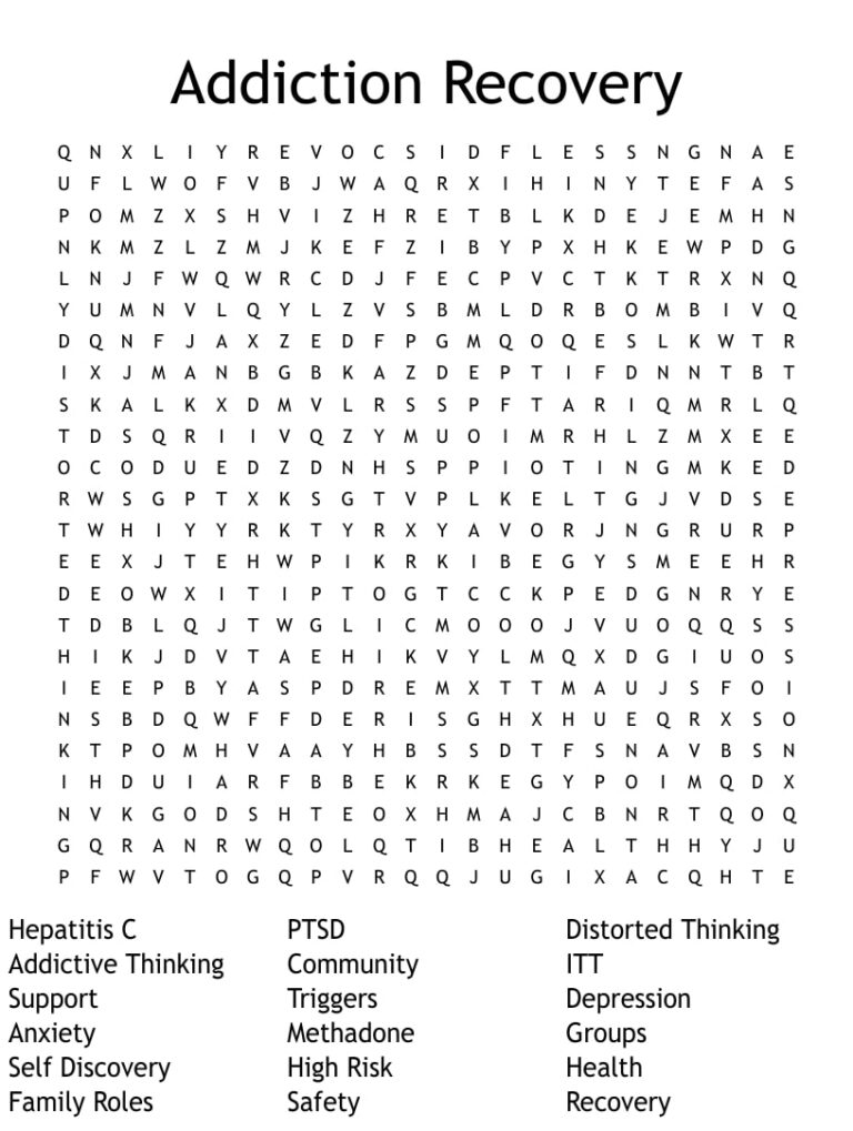 Addiction Puzzles Free Printable - Printable JD