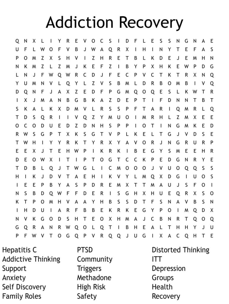 Addiction Puzzles Free Printable - Printable JD