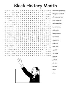Black History Word Search Puzzle Printable - Printable JD