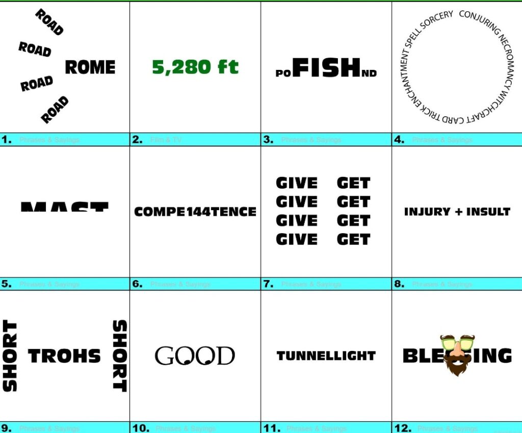 Printable Dingbats For Kids With Answers - Printable JD