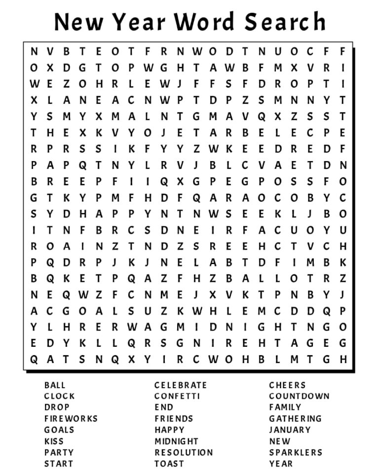 Large Print Word Search Printable - Printable JD