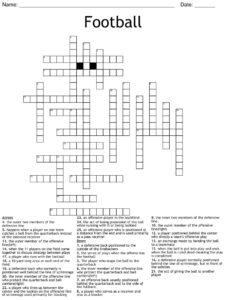 NFL Football Crossword Puzzles Printable With Answers - Printable JD