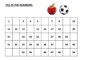 Printable Number Fill It Ins - Printable JD