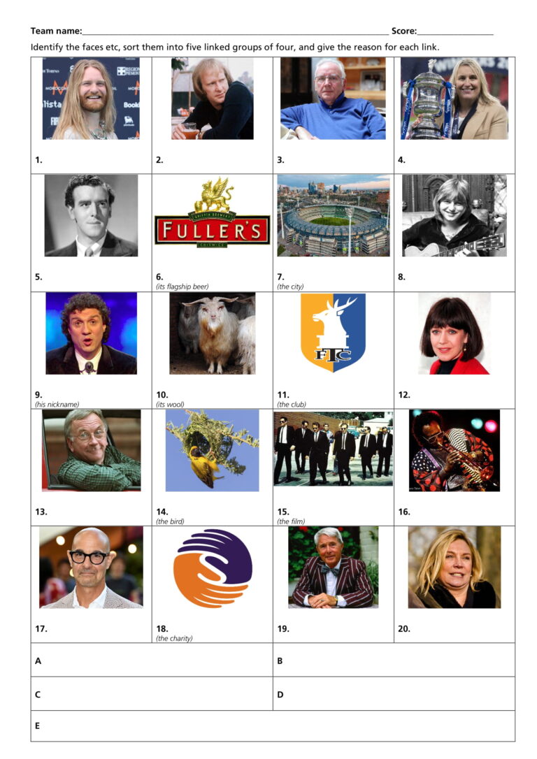 Printable Picture Quizzes With Answers - Printable JD