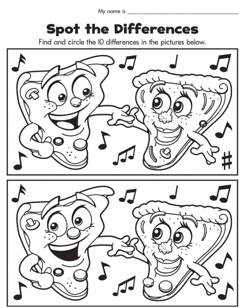 Spot The Difference Printable - Printable JD