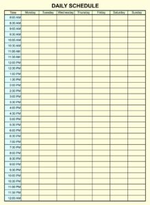24 Hour Time Chart Printable - Printable JD