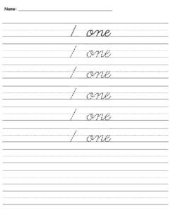 Free Printable Cursive Worksheets Name - Printable JD