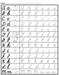 Free Printable Cursive Worksheets Name - Printable JD