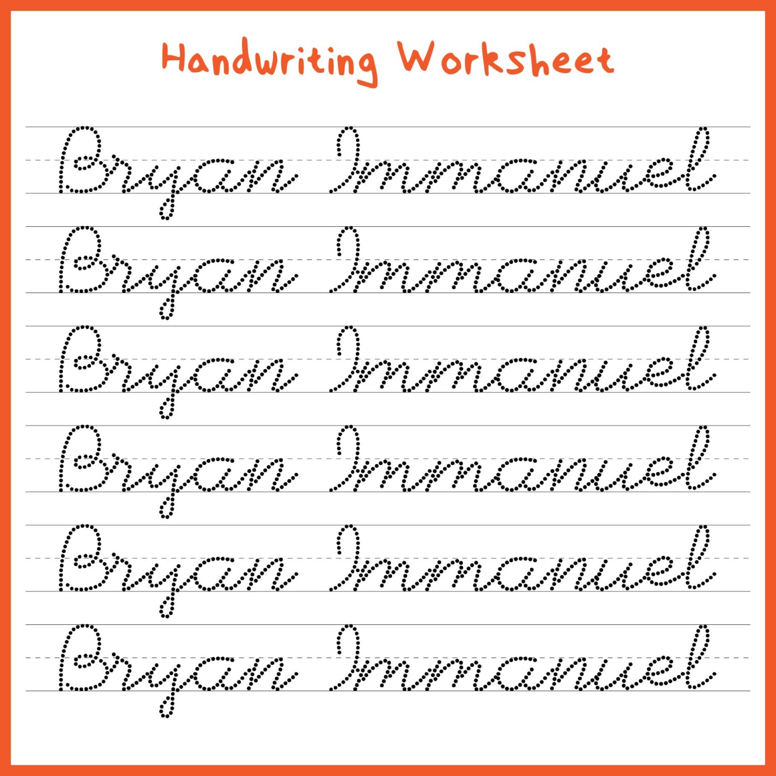 Free Printable Cursive Worksheets Name - Printable JD