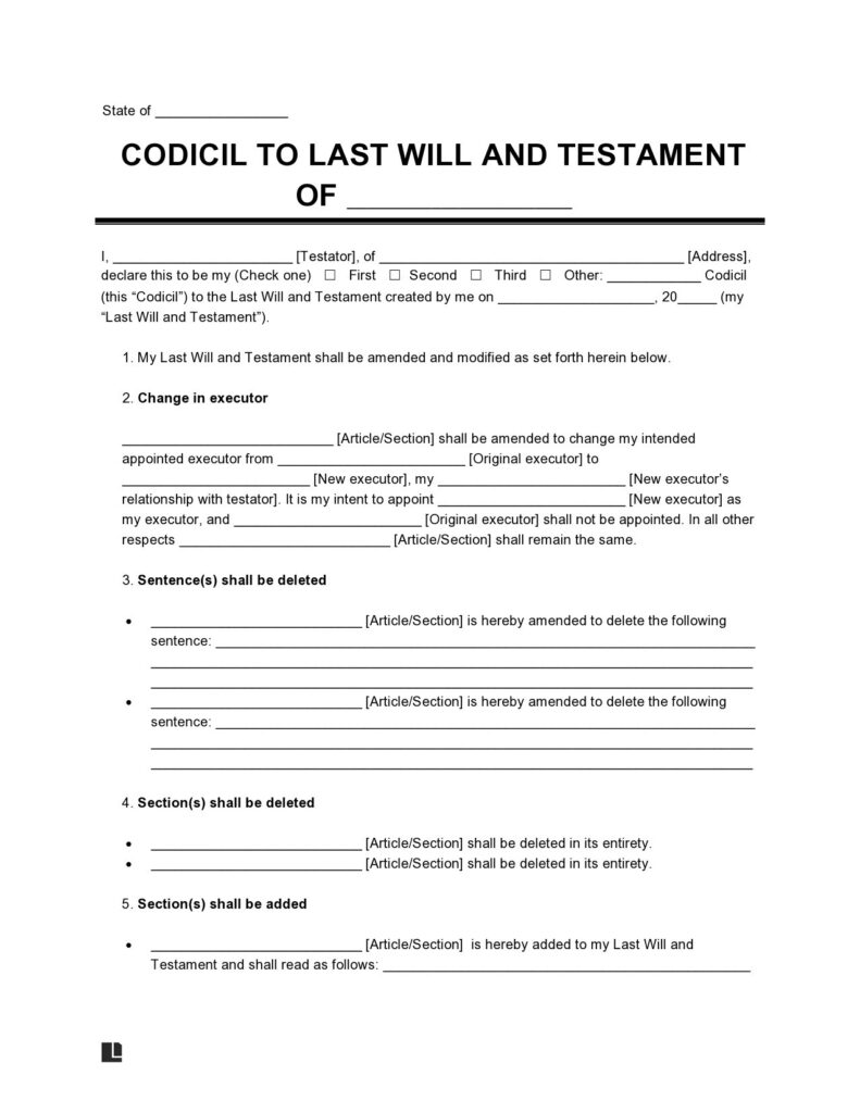 Free Printable Will Forms UK - Printable JD