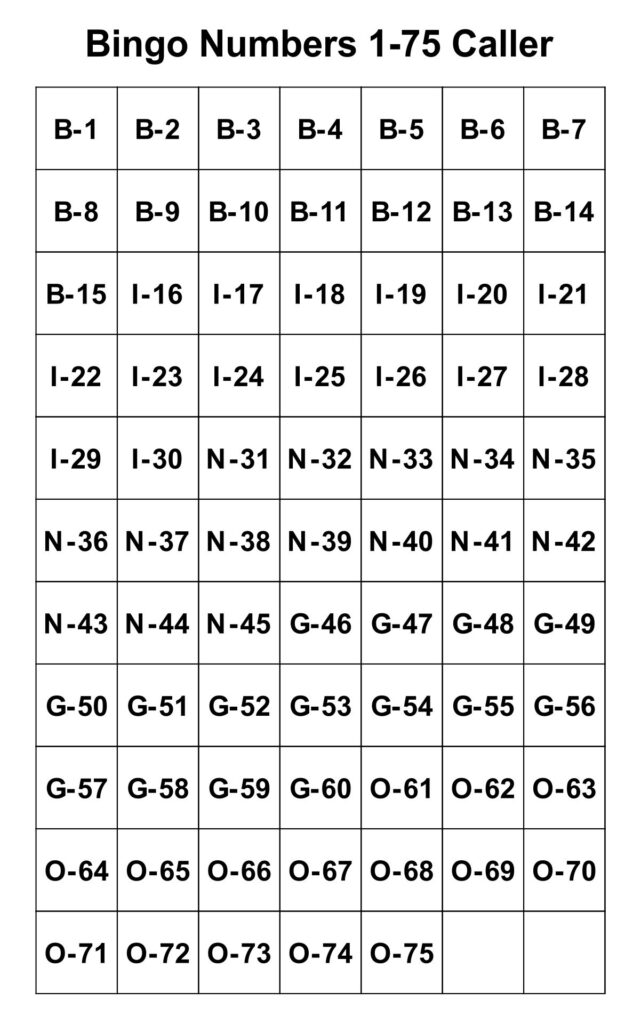 Printable Bingo Cards 75 - Printable JD