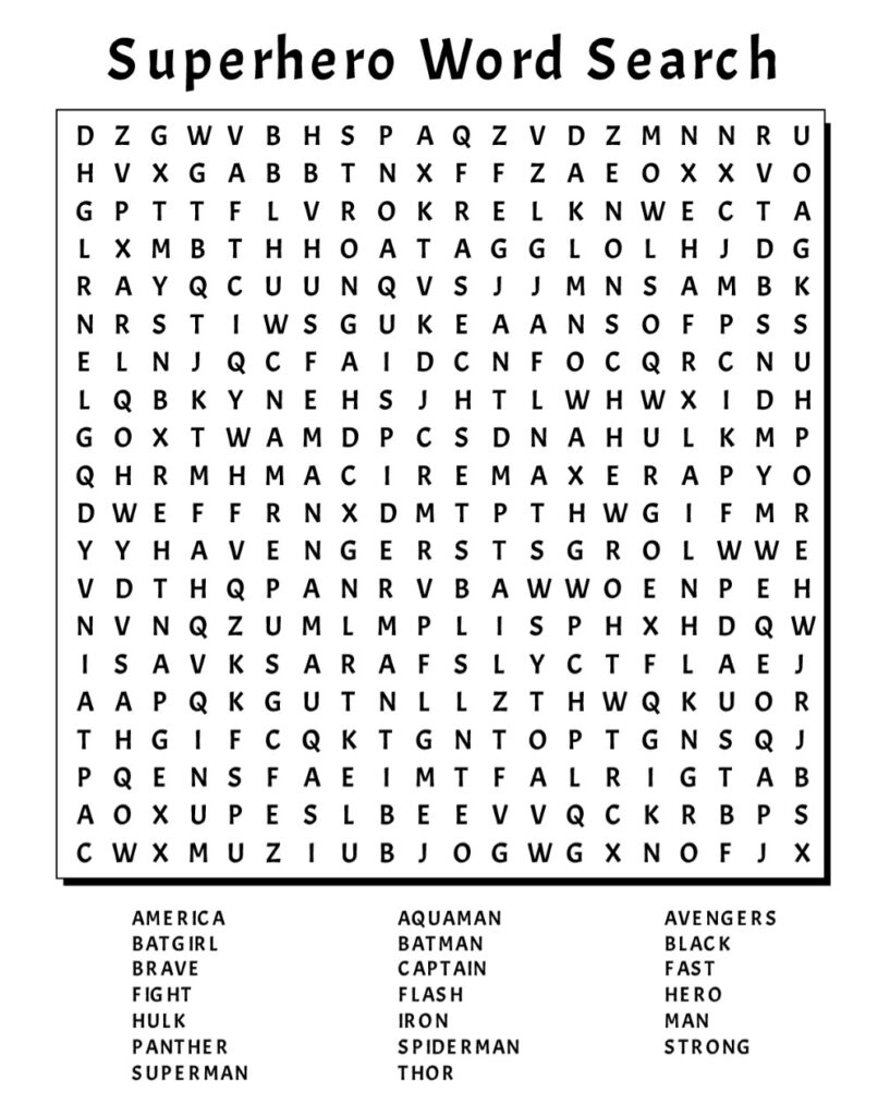 Printable Senior Word Search Puzzles - Printable JD