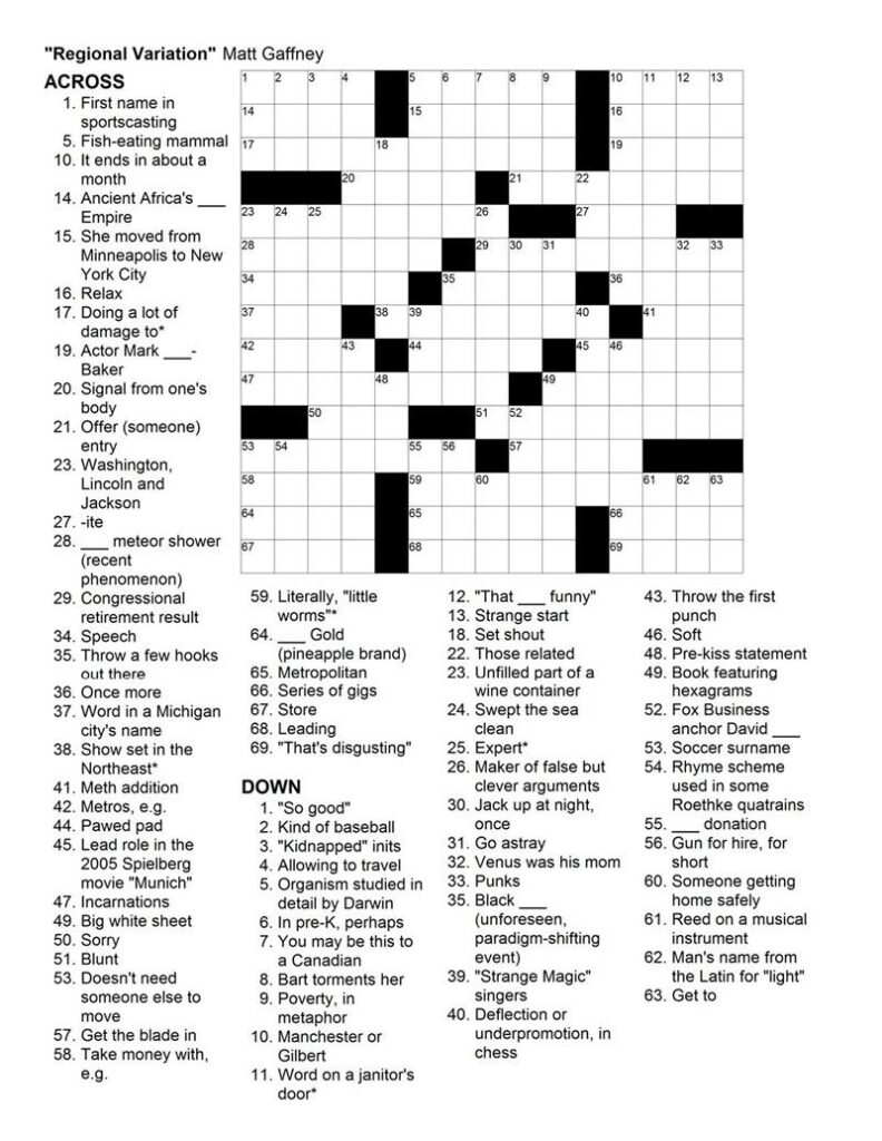 Printable Adult Crossword Puzzles To Print - Printable JD