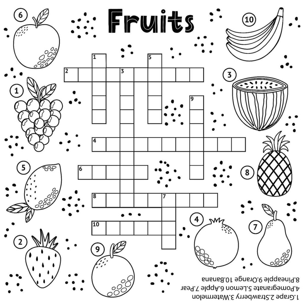 Printable Crossword Puzzles Grade 4 - Printable JD
