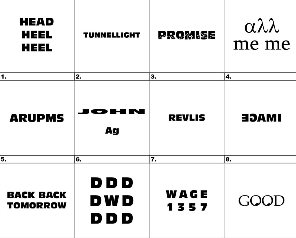 Printable Dingbat Puzzles With Answers UK - Printable JD