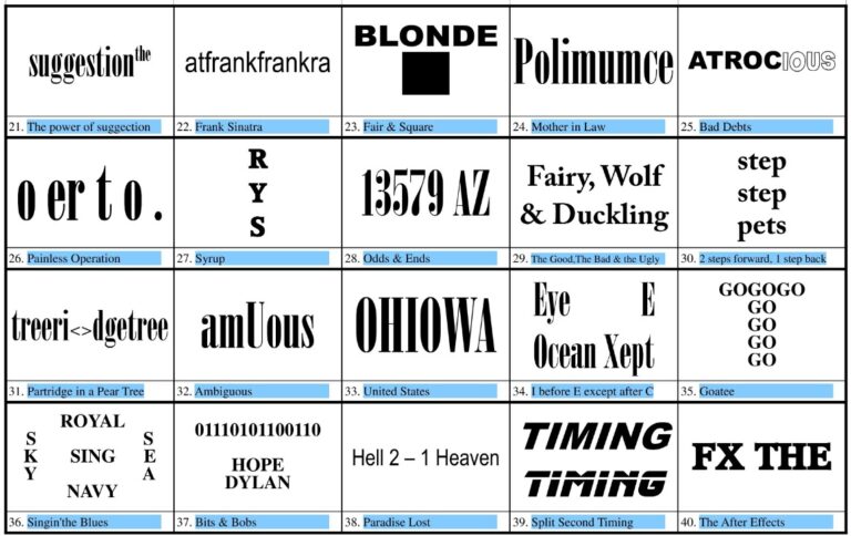 Printable Dingbats Quiz Questions and Answers - Printable JD