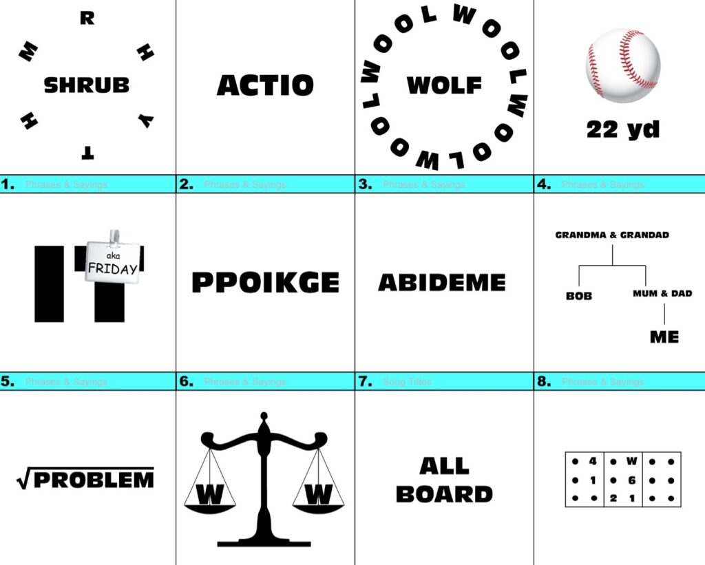 Free Printable Dingbats Picture Quiz - Printable JD