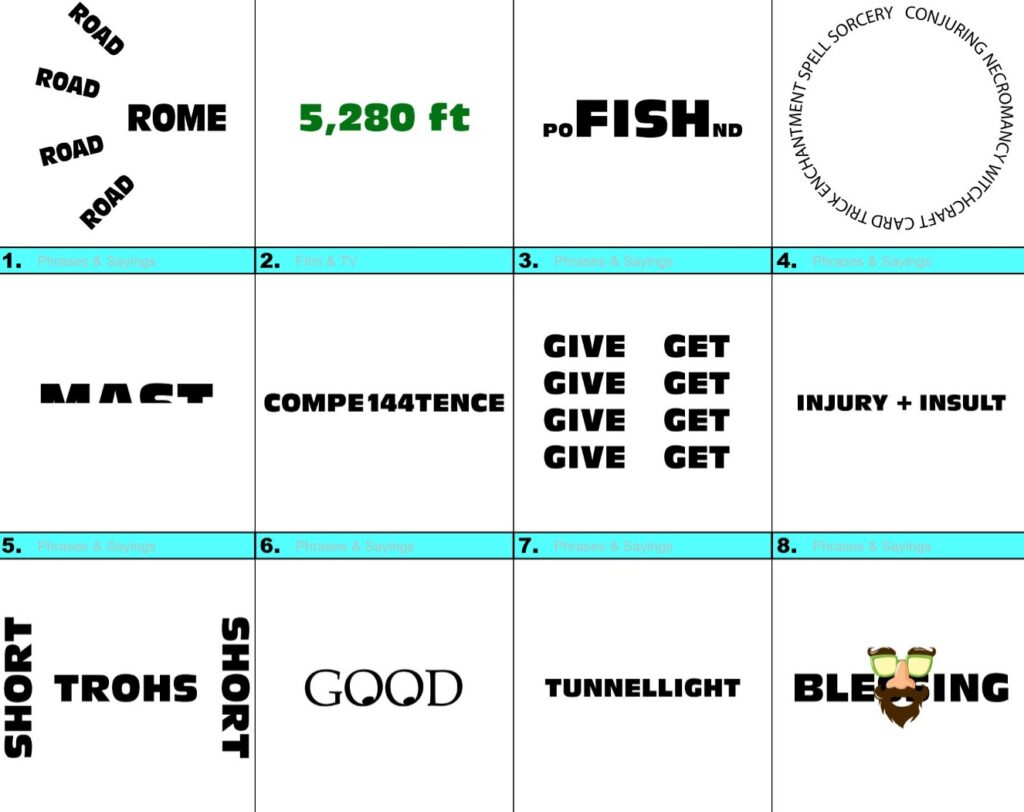 Printable Dingbats With Answers UK - Printable JD