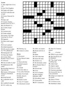 Printable Medium Cross Word Puzzles With Answer Key - Printable JD