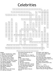 Printable People Crossword Puzzle - Printable JD