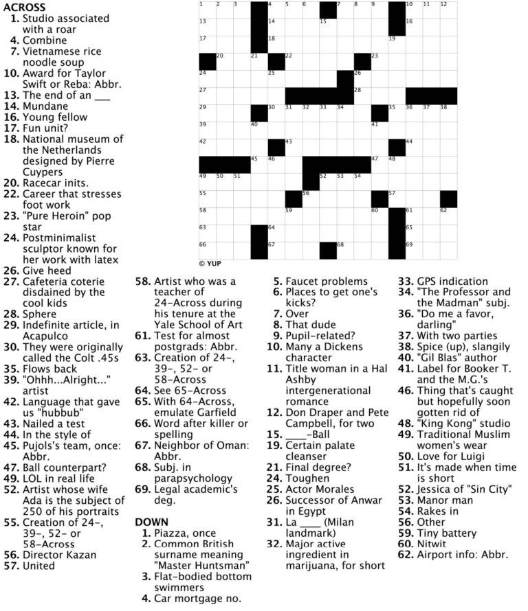 Printable Reagle Crossword - Printable JD