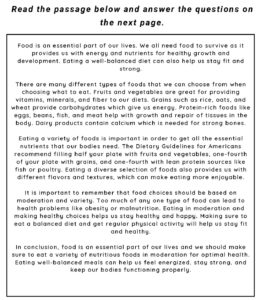 Printable Adult ESL Reading Comprehension Worksheets