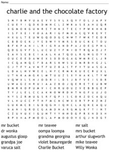 Charlie and The Chocolate Factory Multiple Choice Worksheets