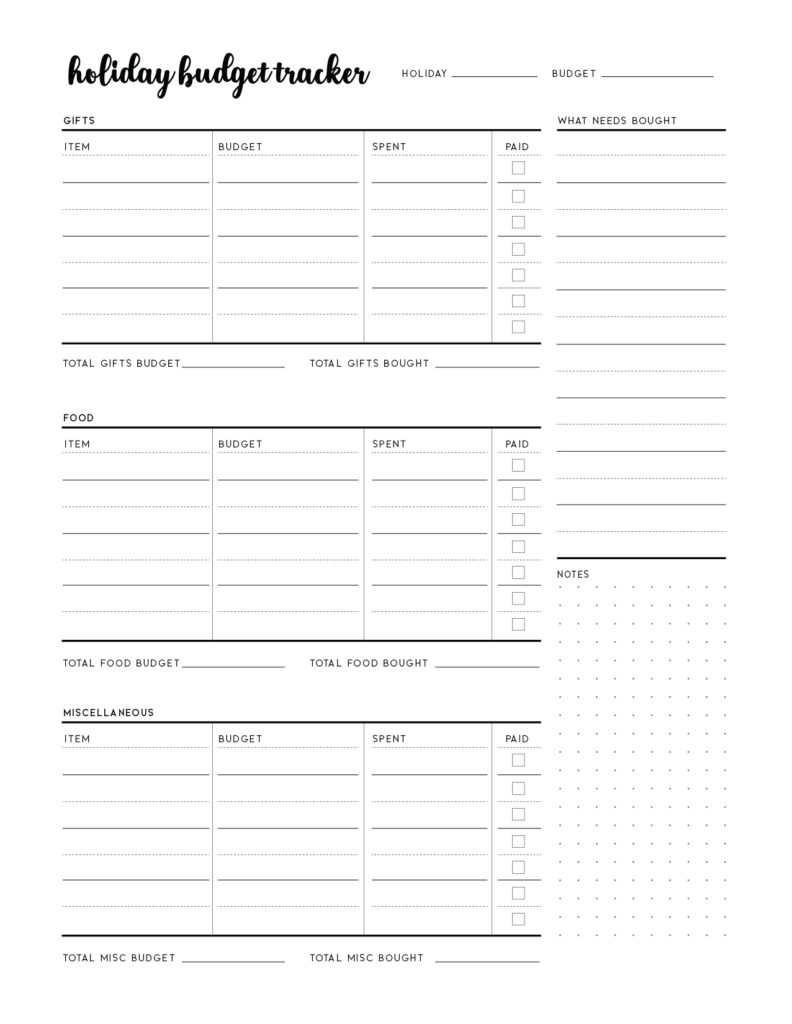 Printable Christian Budget Template - Printable JD