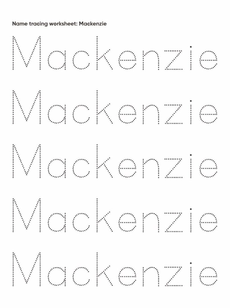 Printable Free Dotted Names For Preschool With Lines - Printable JD