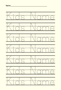 Printable Free Dotted Names For Preschool With Lines - Printable JD