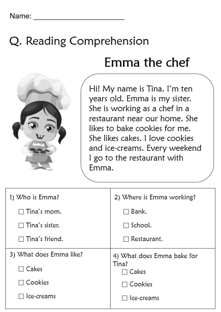 Printable Grade 2 Comprehension Worksheets - Printable JD