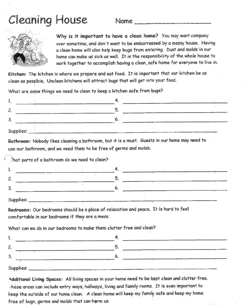 Printable Life Skills Worksheets - Printable JD