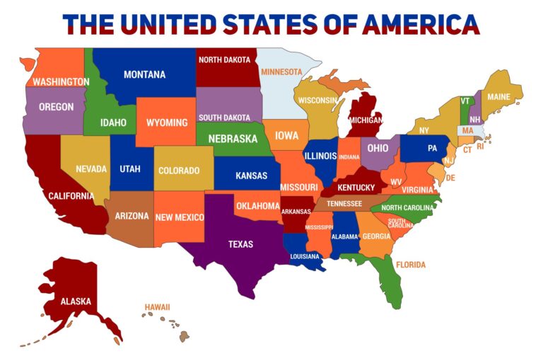 Printable All 50 States Map - Printable JD