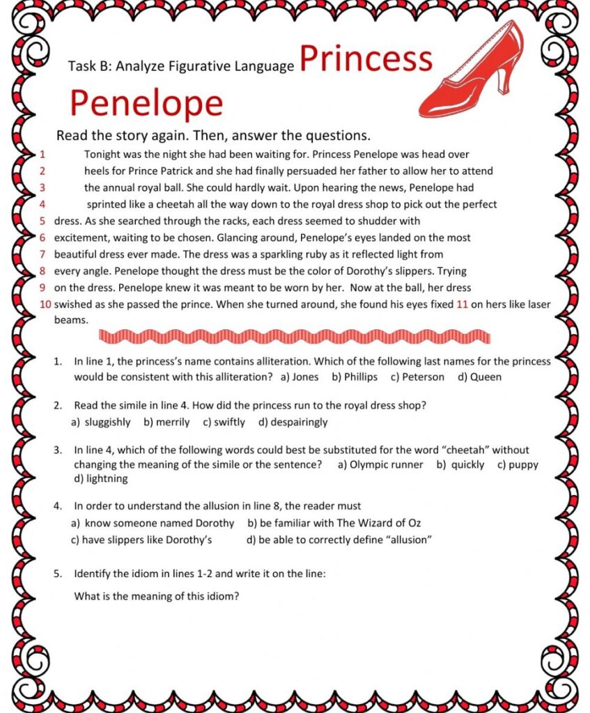 Printable Princess Penelope Worksheet - Printable JD