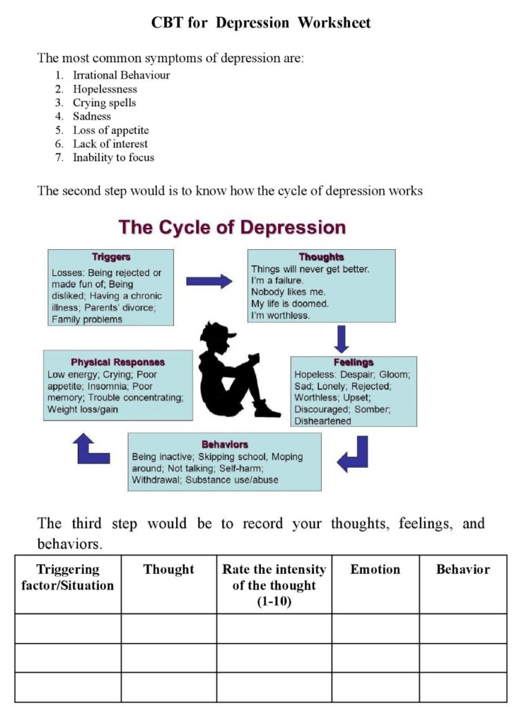 Printable Therapist Aid Handouts - Printable JD