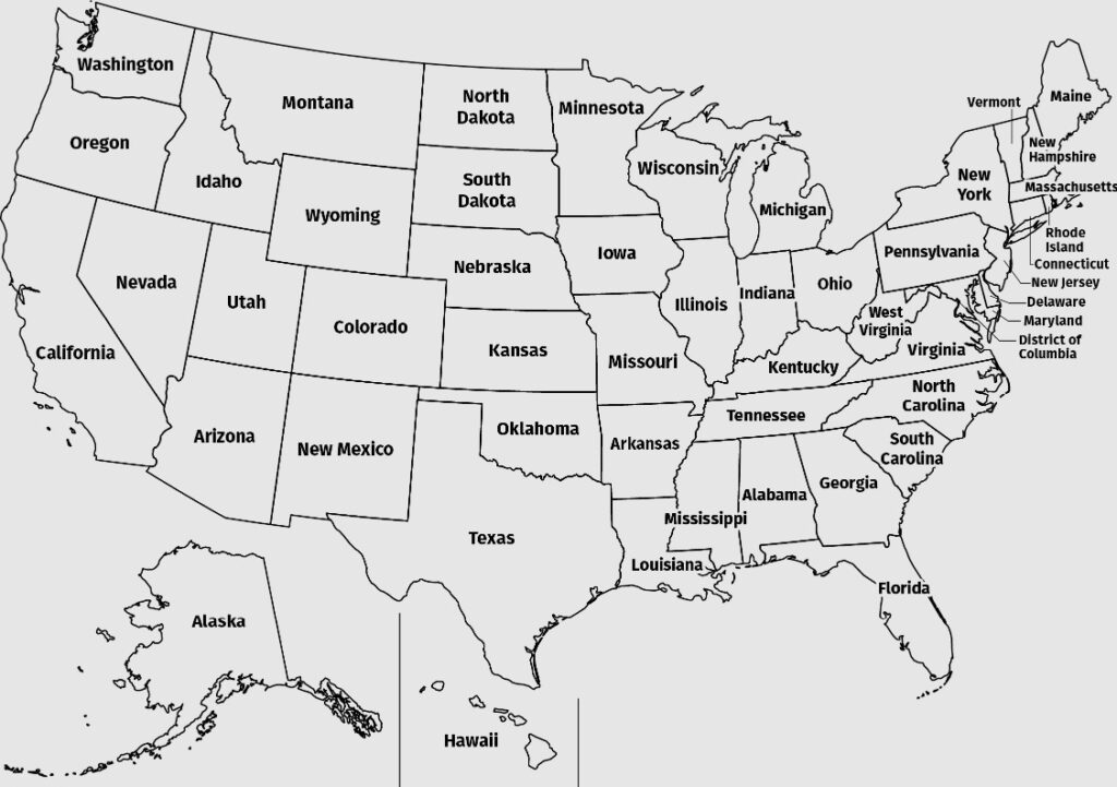 Printable US Map - Printable JD